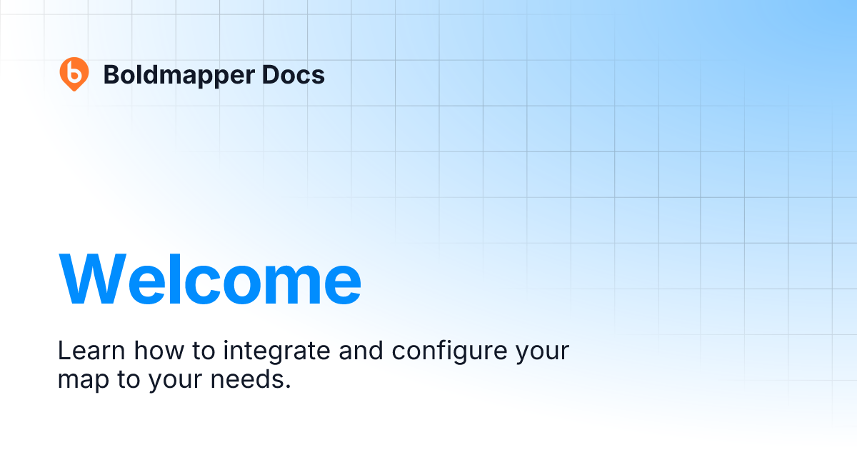 Welcome | Boldmapper Docs