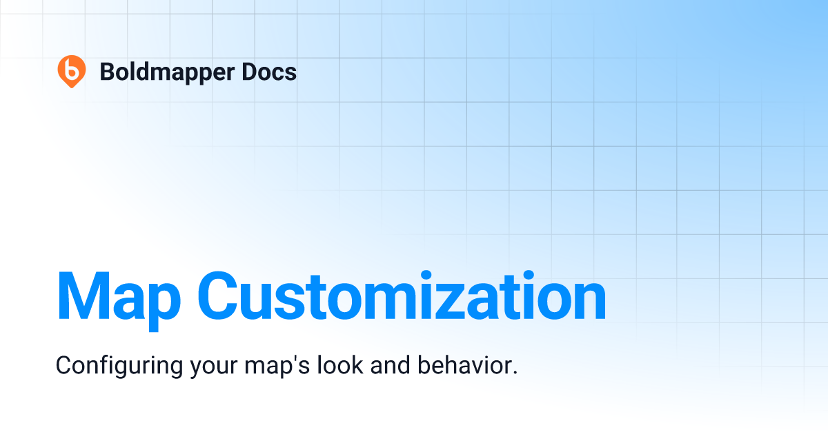 Map Customization | Boldmapper Docs