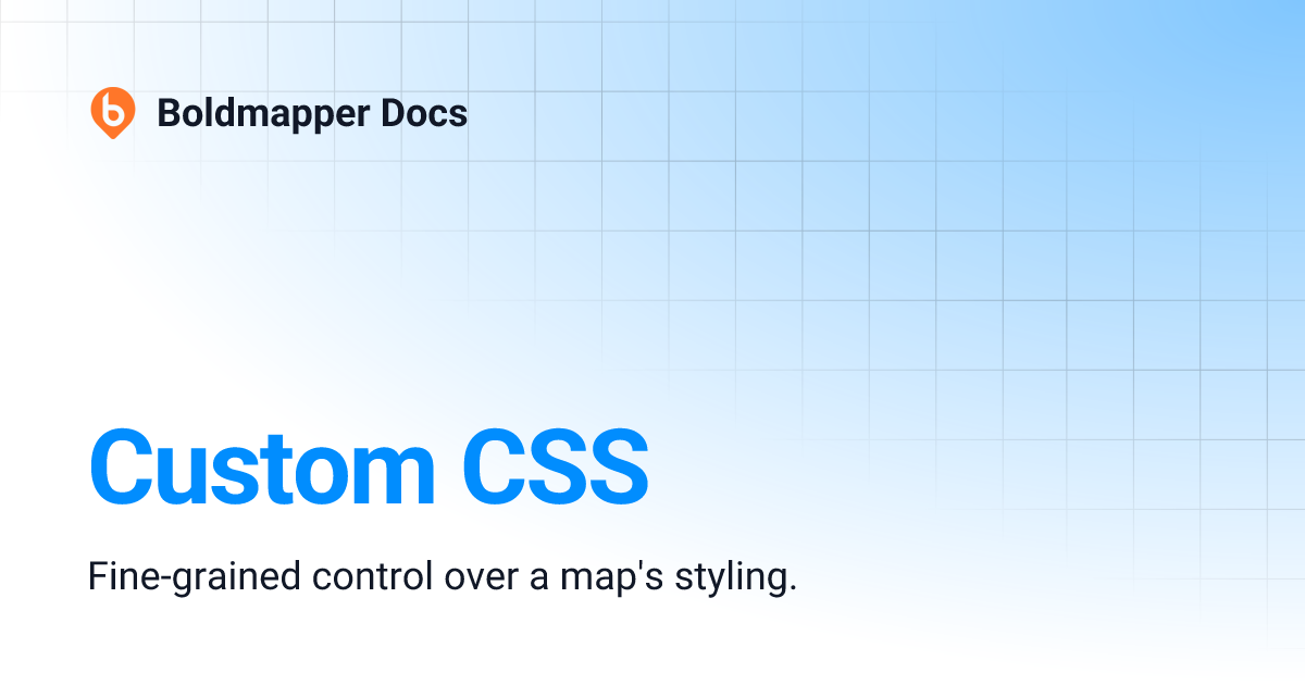 Custom CSS | Boldmapper Docs